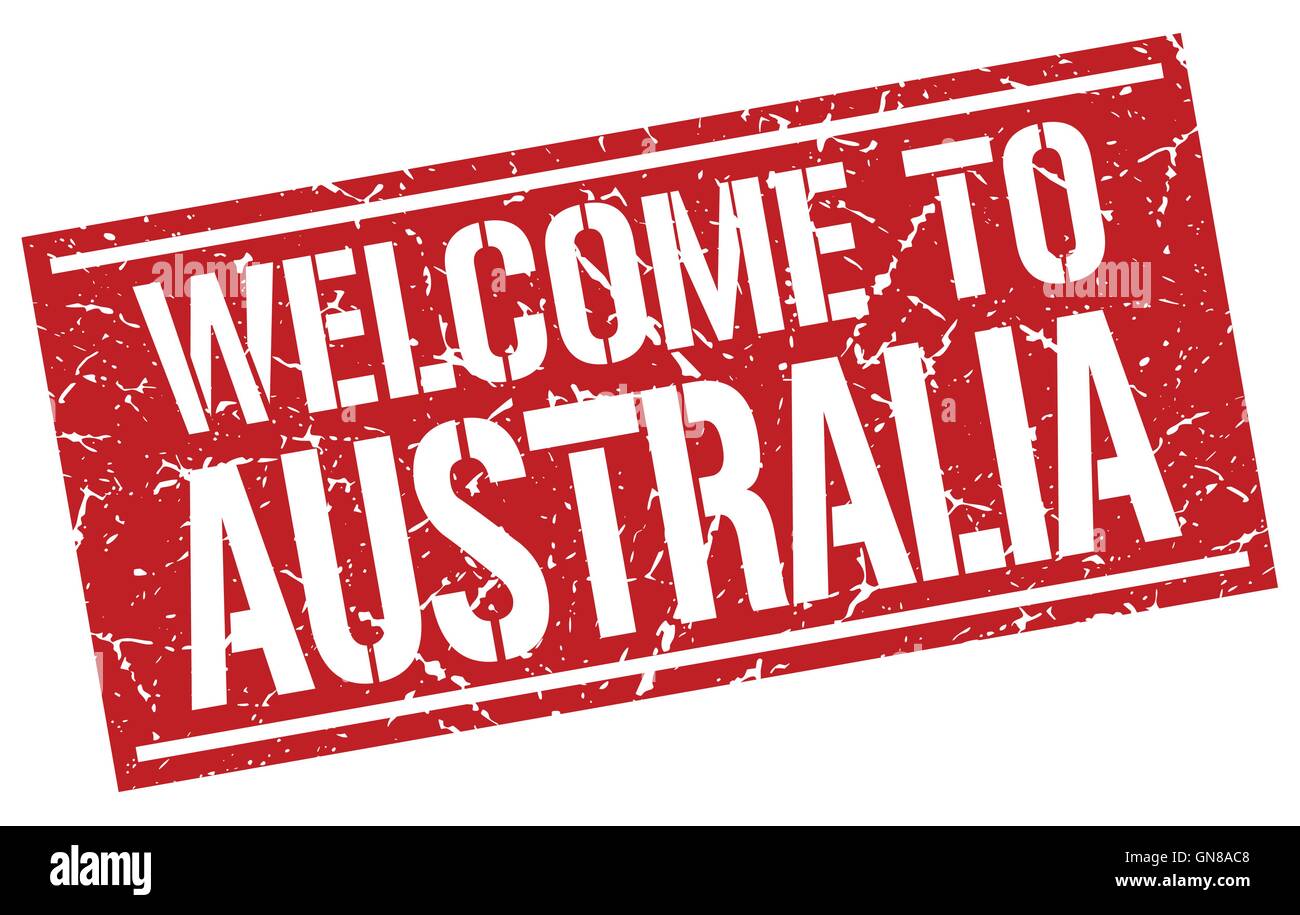 welcome to Australia stamp Stock Vector Image & Art - Alamy
