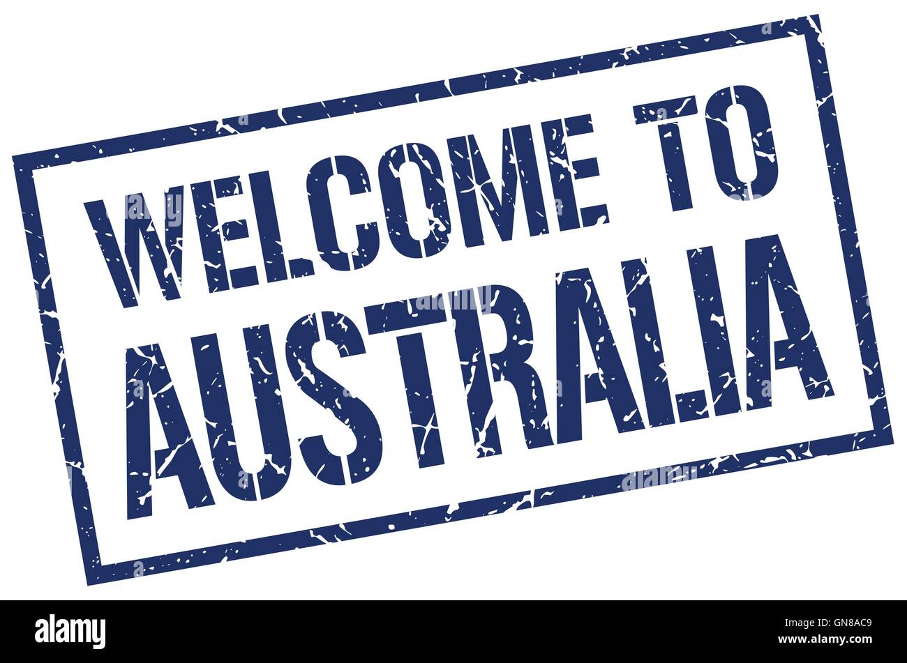 welcome to Australia stamp Stock Vector Image & Art - Alamy