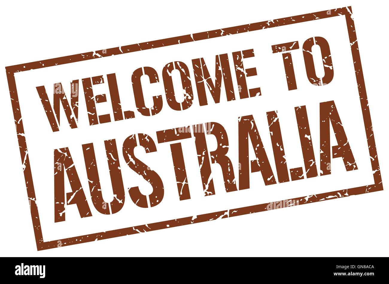 Welcome australia stamp hi-res stock photography and images - Alamy