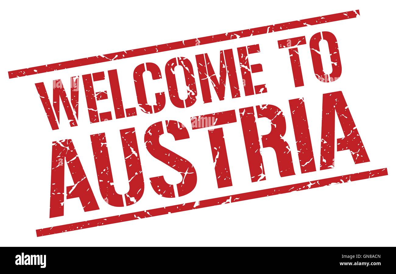 welcome to Austria stamp Stock Vector Image & Art - Alamy
