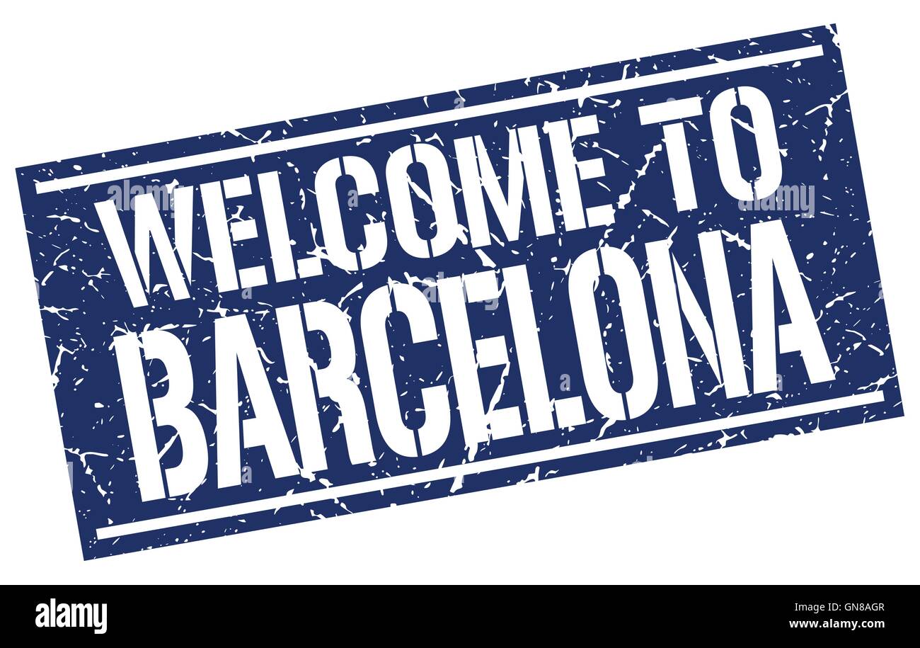 welcome to Barcelona stamp Stock Vector Image & Art - Alamy