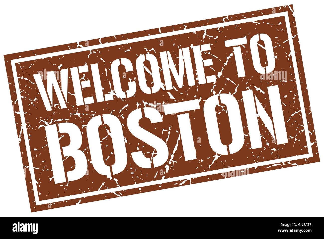 welcome to Boston stamp Stock Vector Image & Art - Alamy