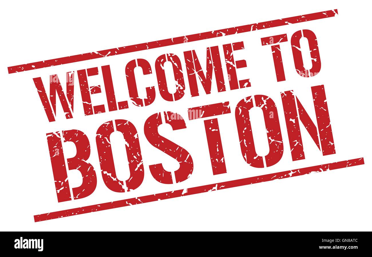 welcome to Boston stamp Stock Vector Image & Art - Alamy