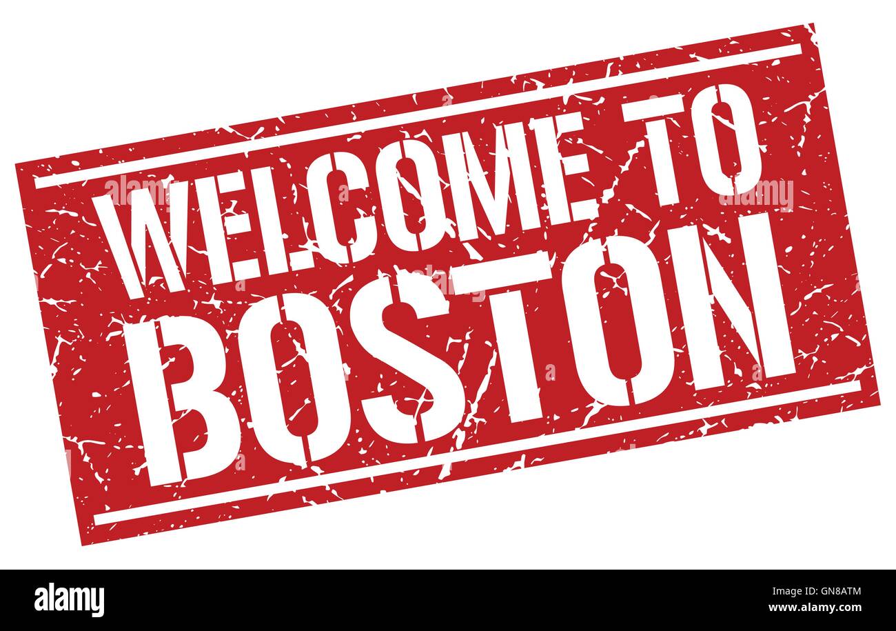 welcome to Boston stamp Stock Vector Image & Art - Alamy