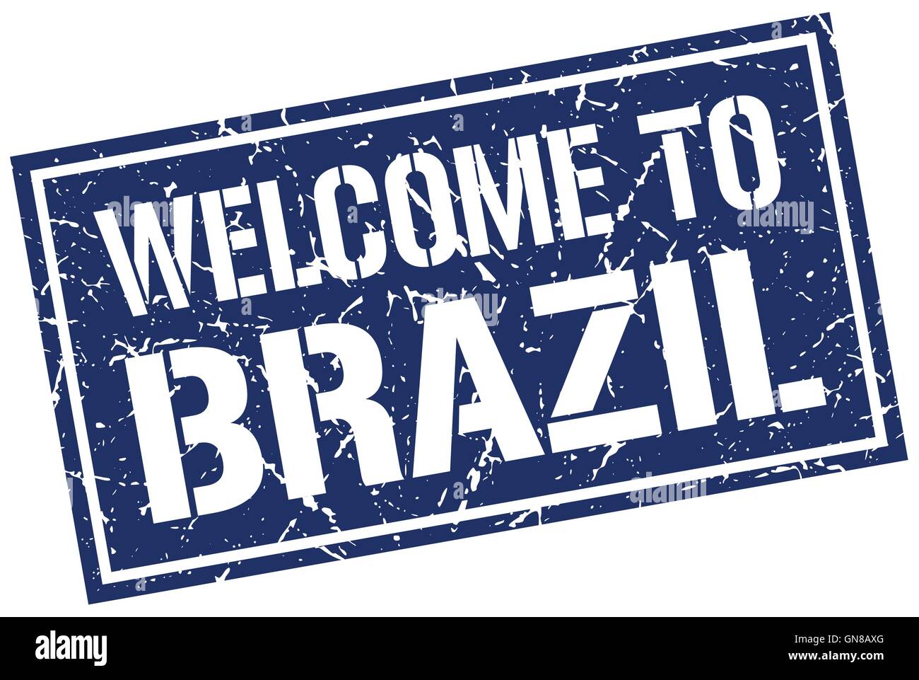 Welcome brazil stamp hi-res stock photography and images - Alamy