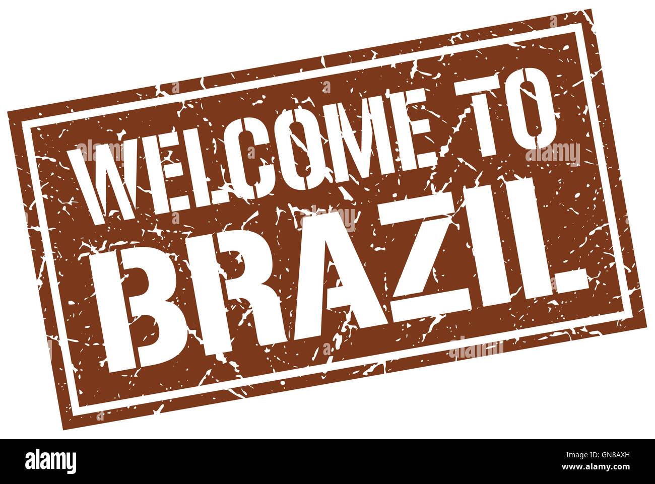 Welcome brazil stamp hi-res stock photography and images - Alamy