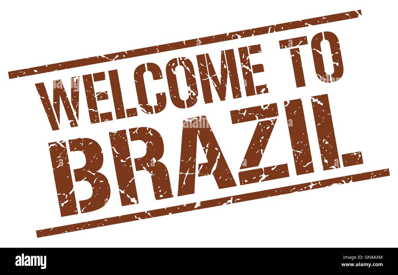 welcome to Brazil stamp Stock Vector Image & Art - Alamy