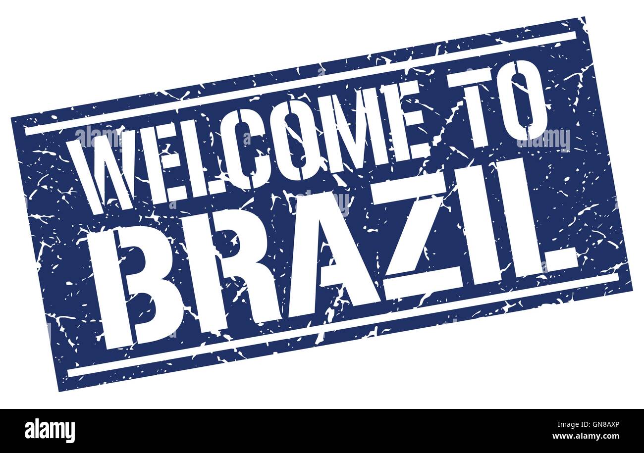 Welcome brazil stamp hi-res stock photography and images - Alamy