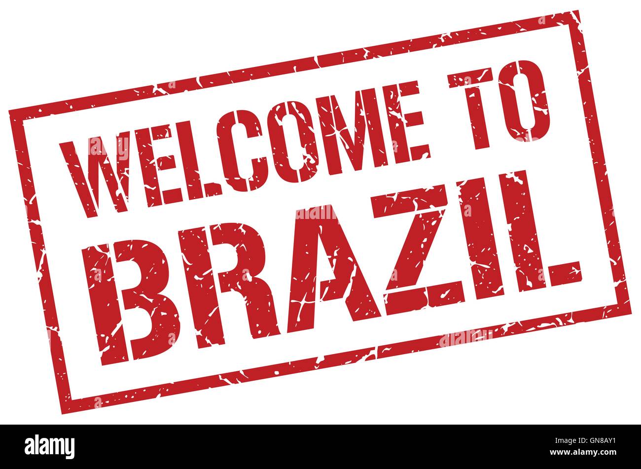 Welcome brazil stamp hi-res stock photography and images - Alamy