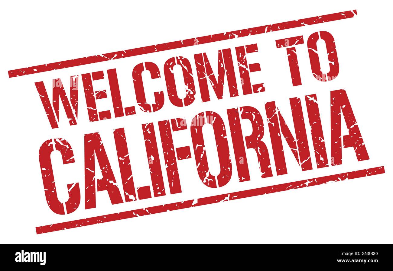 welcome to California stamp Stock Vector Image & Art - Alamy