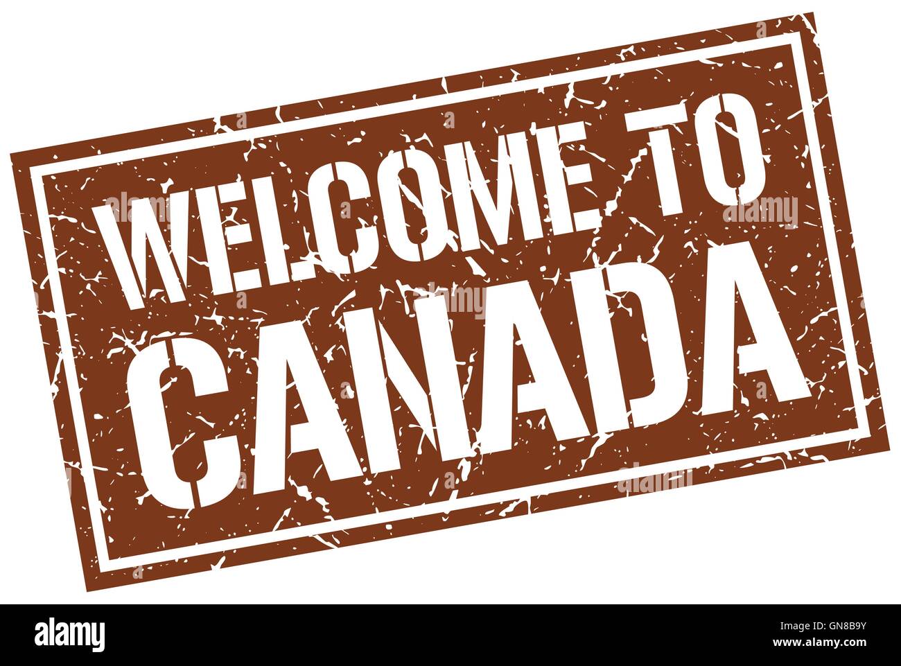 Welcome canada stamp Stock Vector Images - Alamy