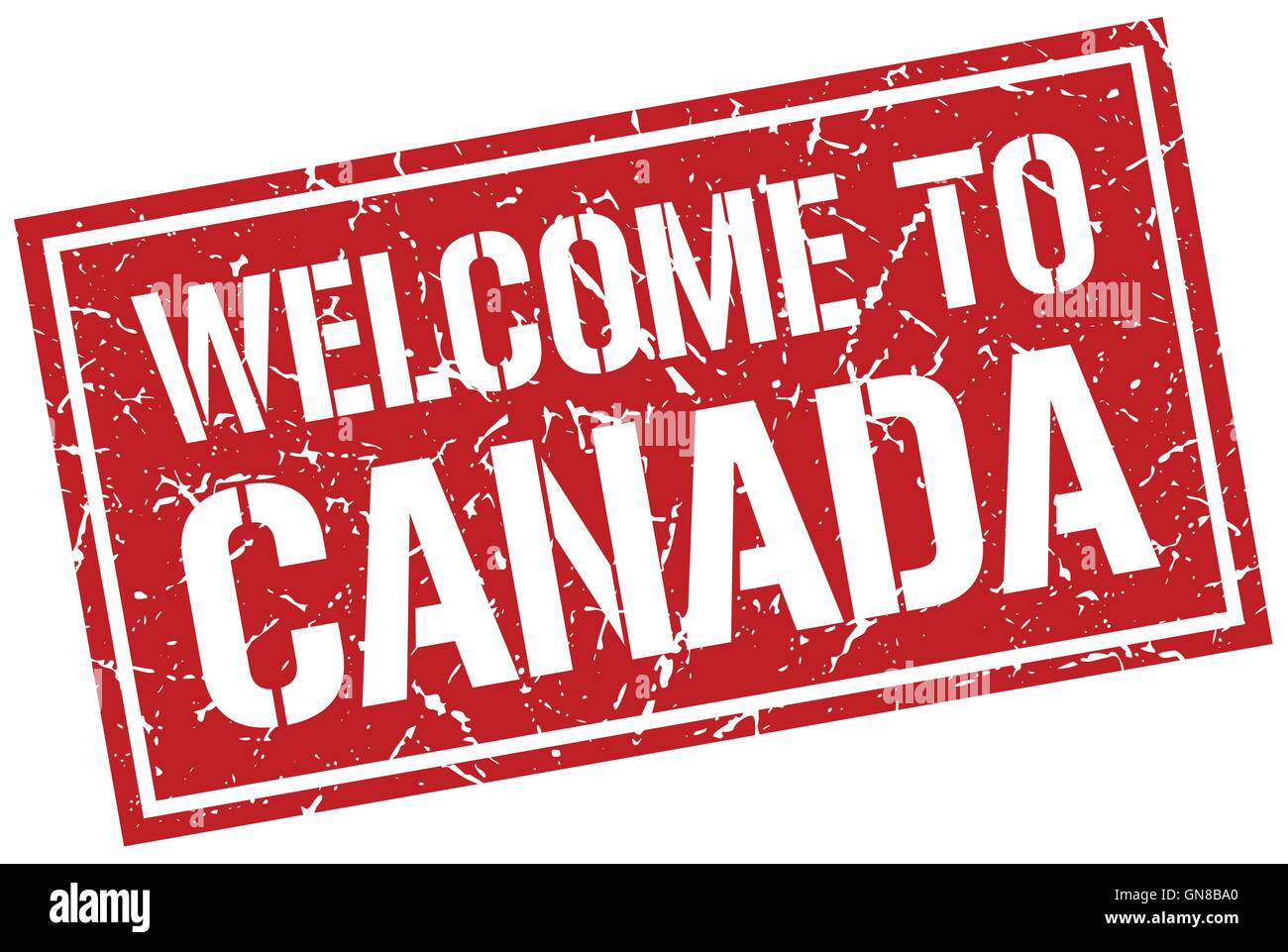 welcome to Canada stamp Stock Vector Image & Art - Alamy