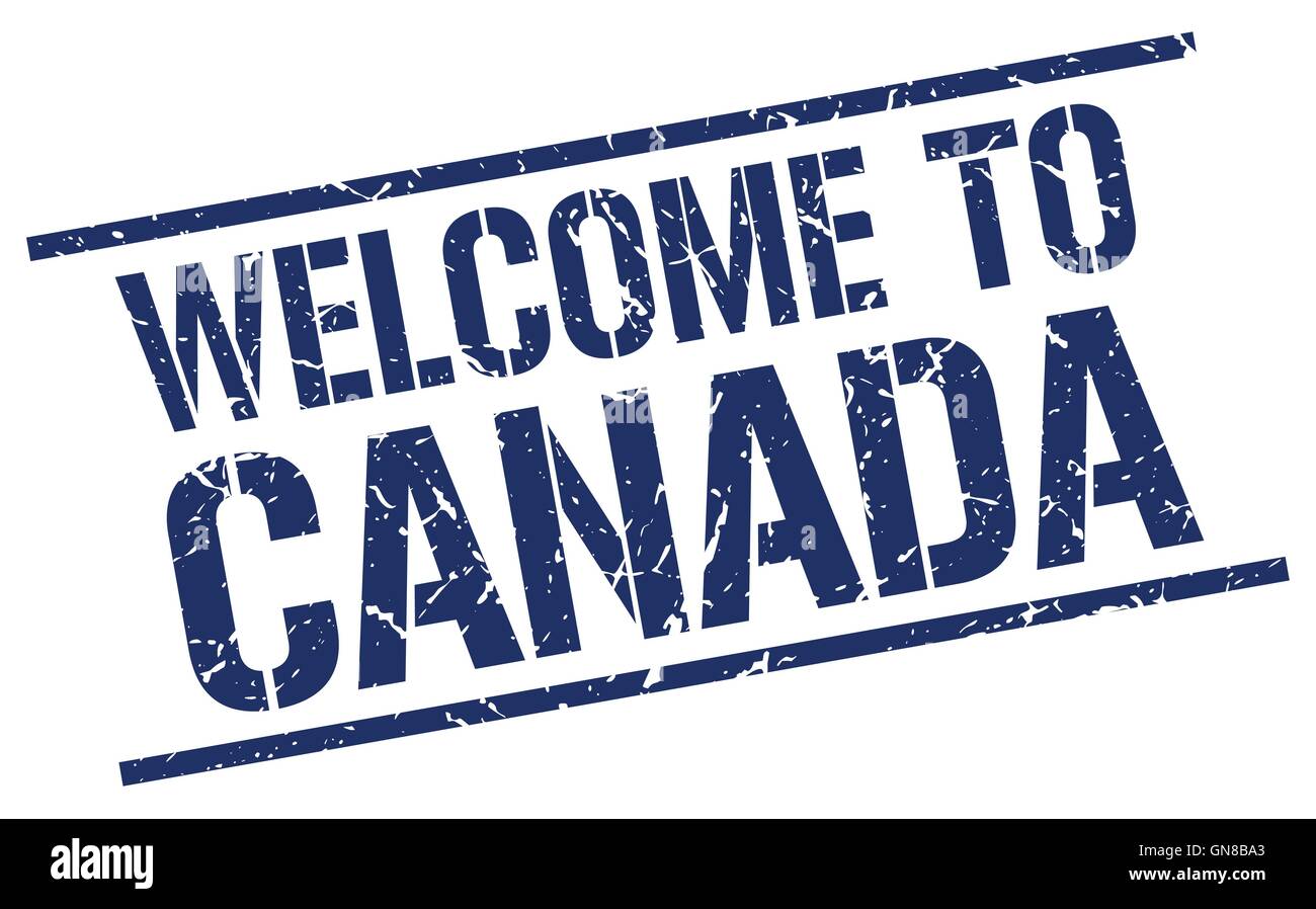Welcome canada stamp Stock Vector Images - Alamy