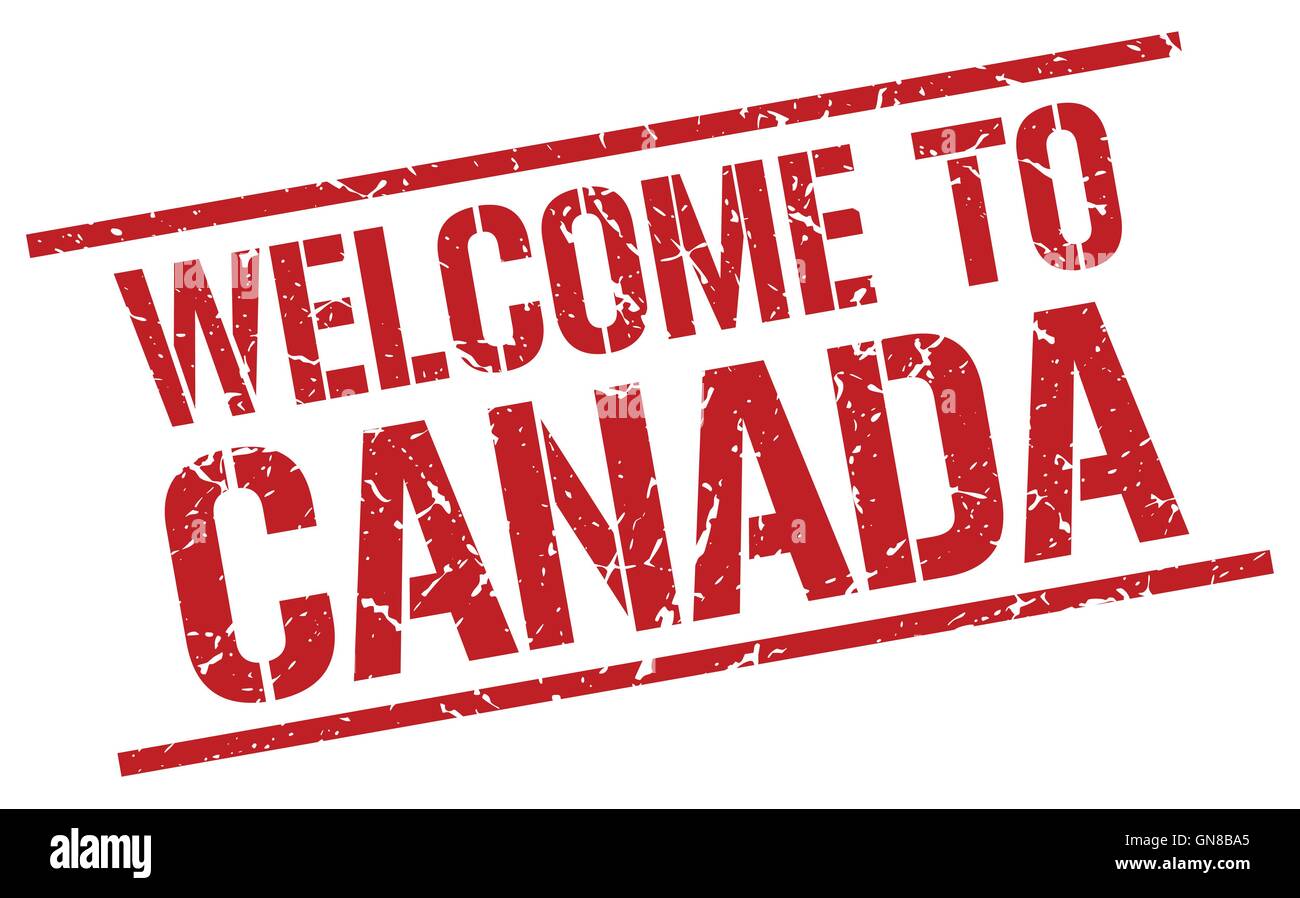welcome to Canada stamp Stock Vector Image & Art - Alamy