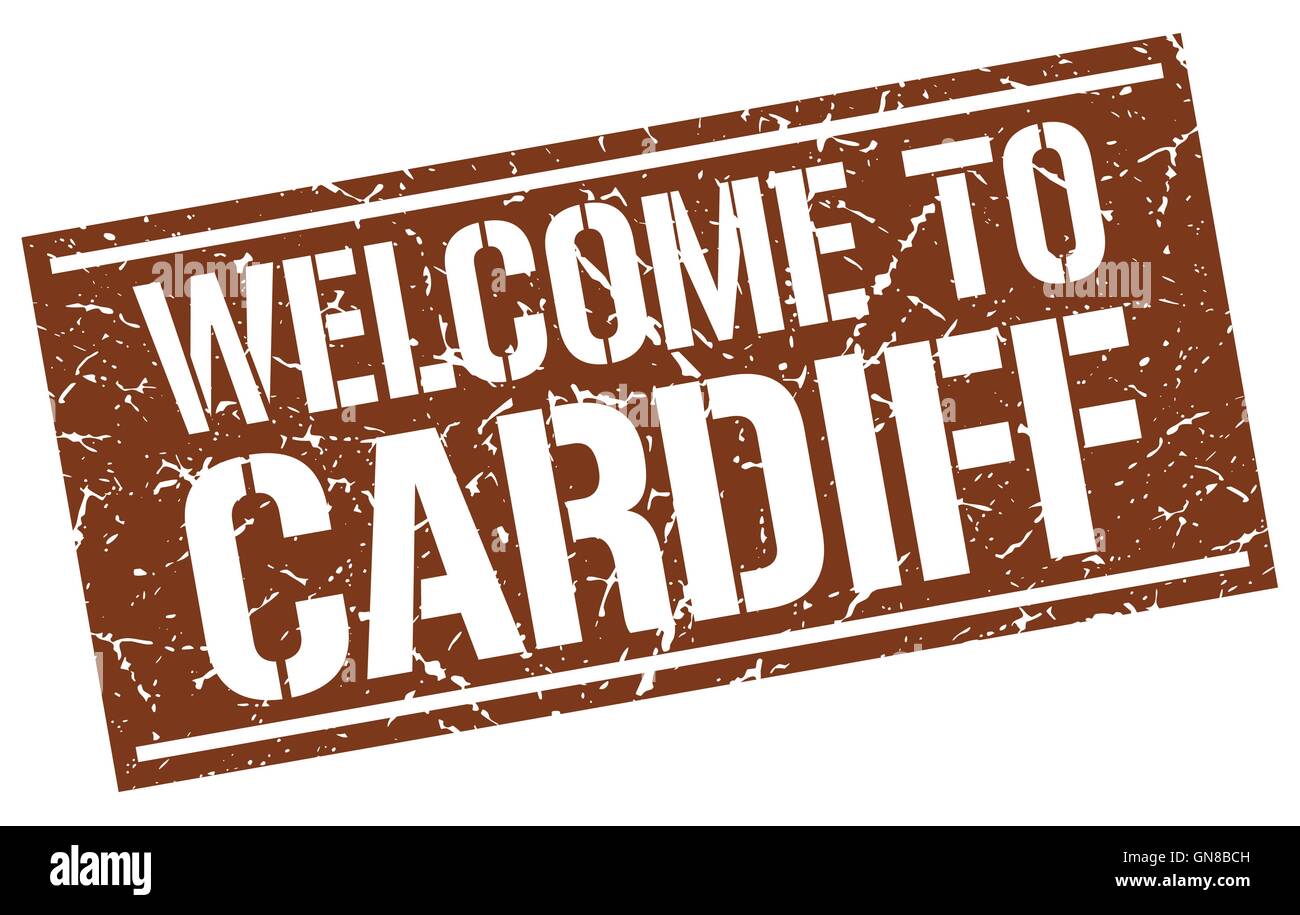 welcome to Cardiff stamp Stock Vector Image & Art - Alamy