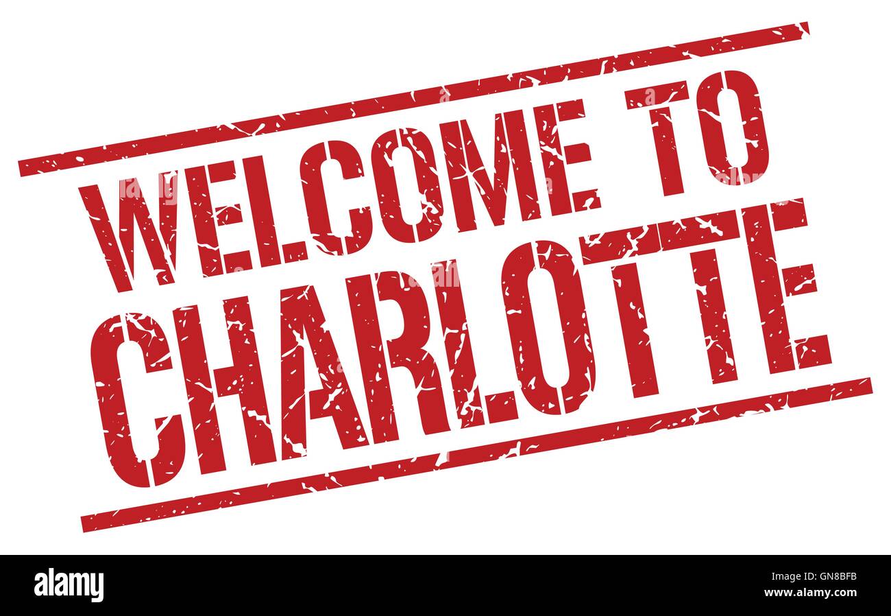 welcome to Charlotte stamp Stock Vector Image & Art - Alamy