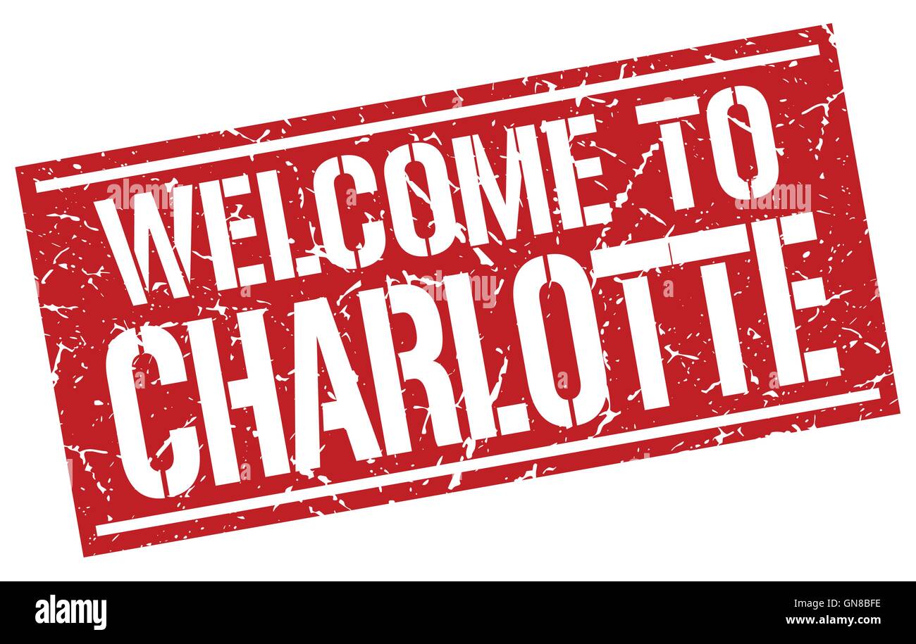 welcome to Charlotte stamp Stock Vector Image & Art - Alamy