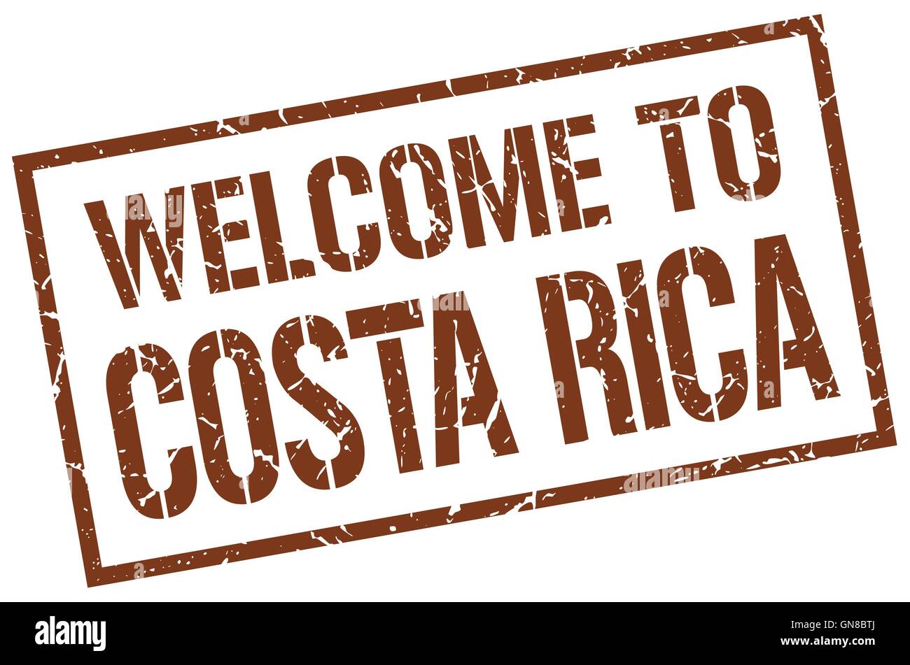 welcome to Costa Rica stamp Stock Vector Image & Art - Alamy