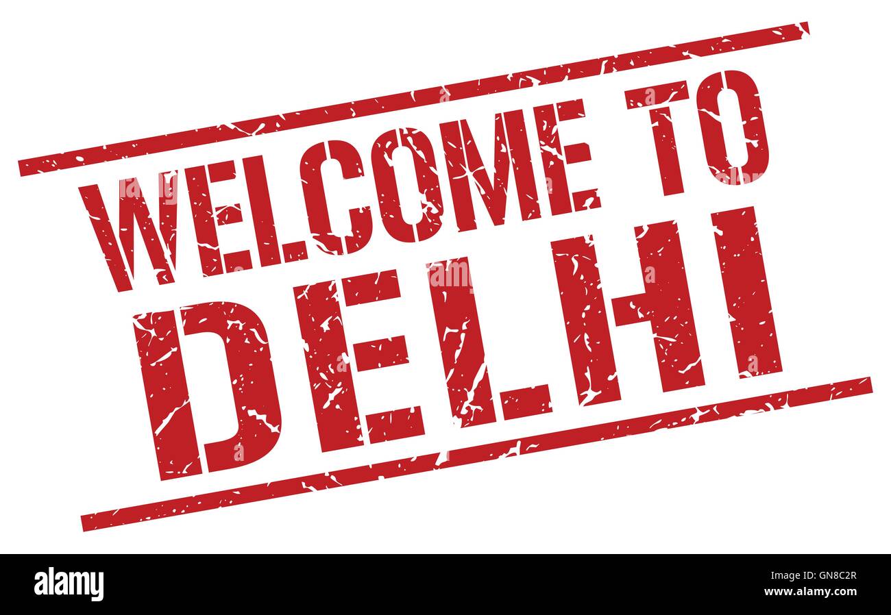welcome to Delhi stamp Stock Vector Image & Art - Alamy