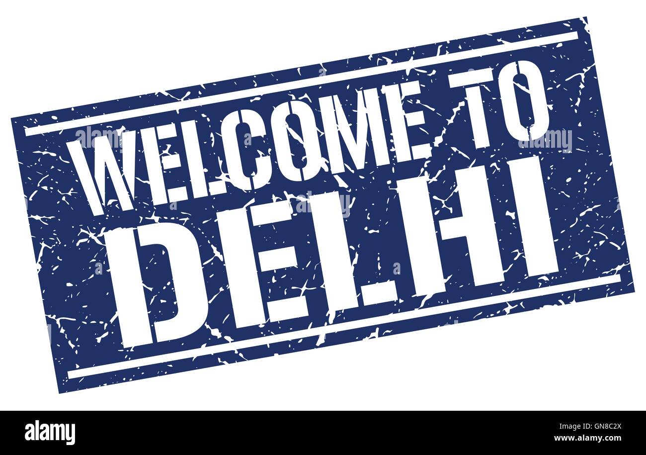 welcome to Delhi stamp Stock Vector Image & Art - Alamy