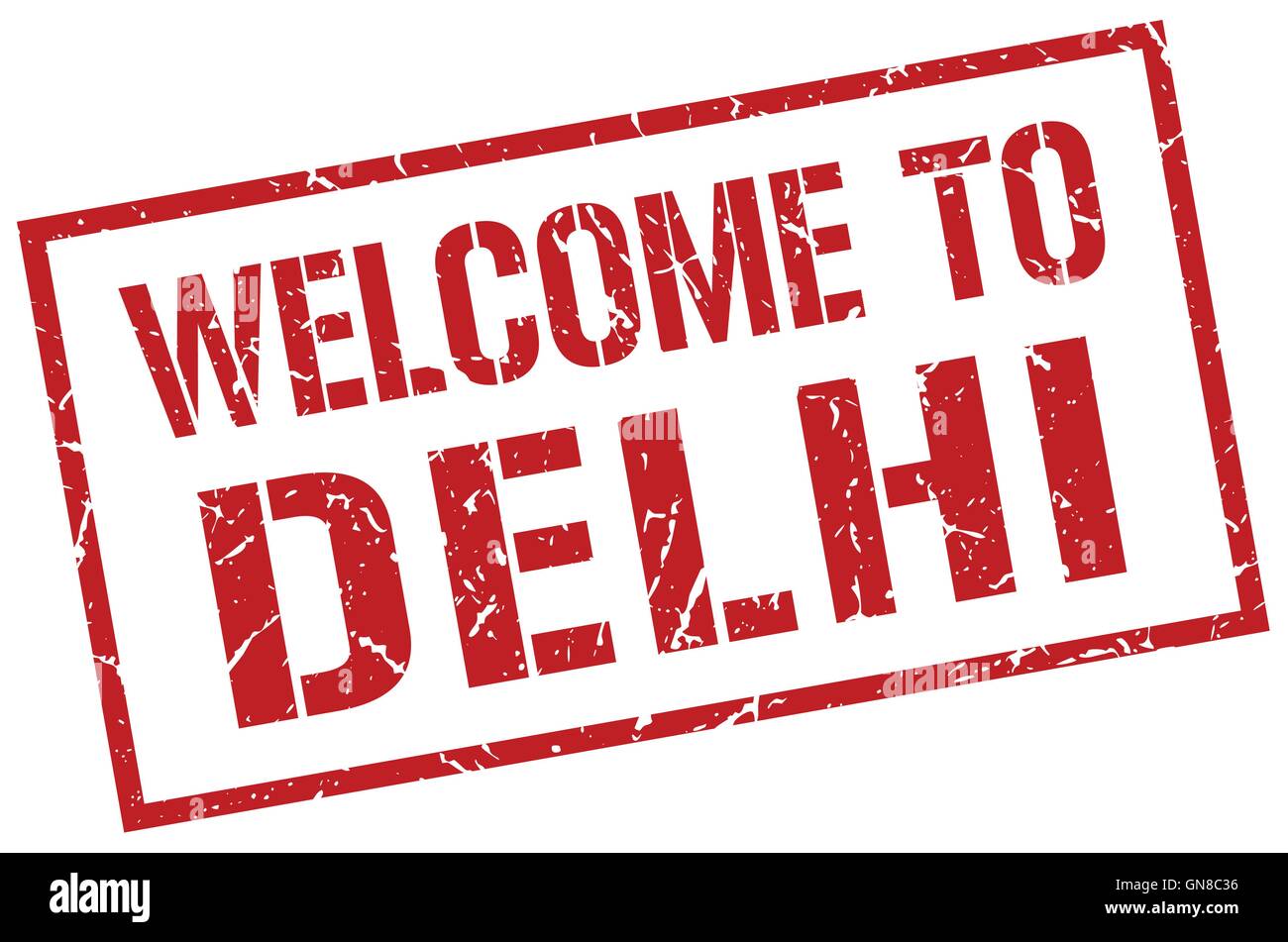 welcome to Delhi stamp Stock Vector Image & Art - Alamy