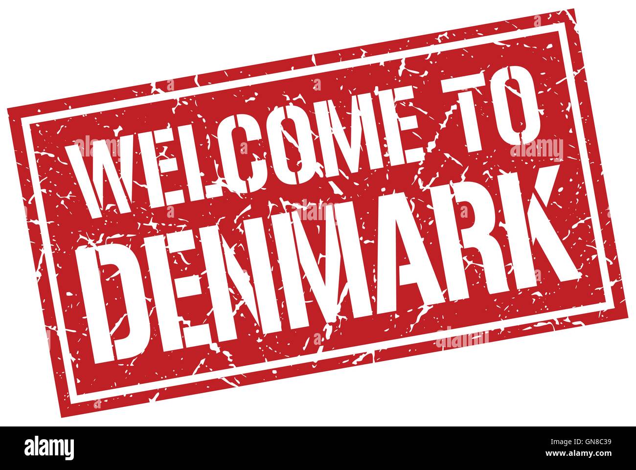 welcome to Denmark stamp Stock Vector Image & Art - Alamy
