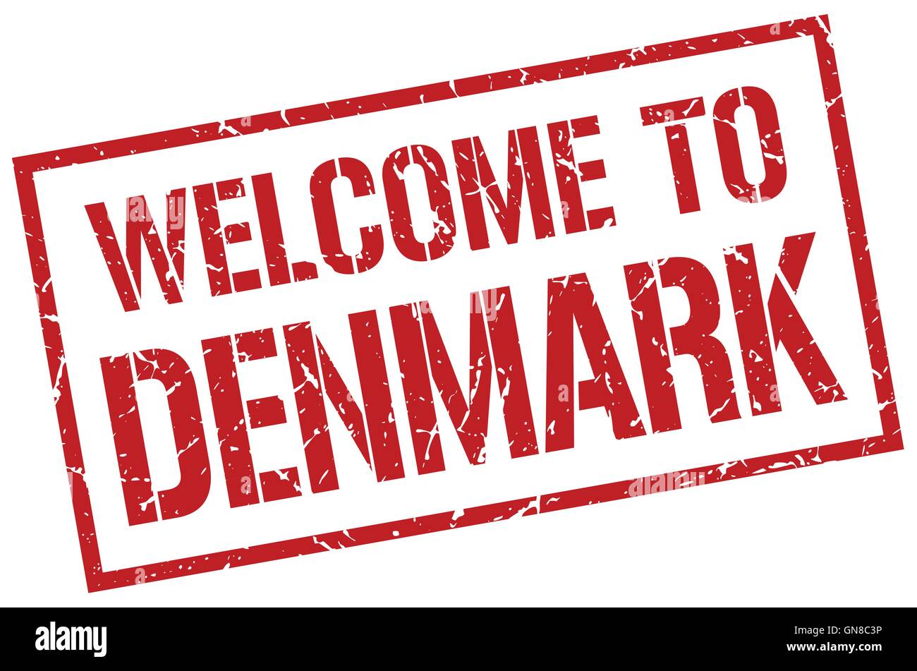 welcome to Denmark stamp Stock Vector Image & Art - Alamy
