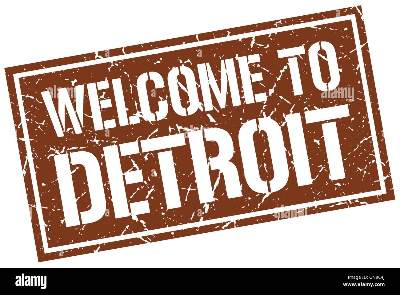 welcome to Detroit stamp Stock Vector Image & Art - Alamy