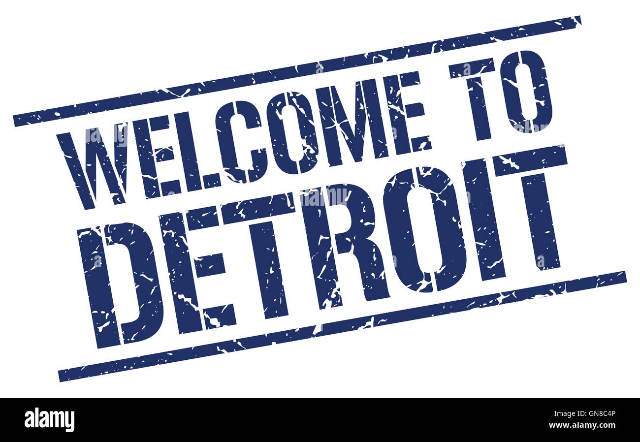 welcome to Detroit stamp Stock Vector Image & Art - Alamy