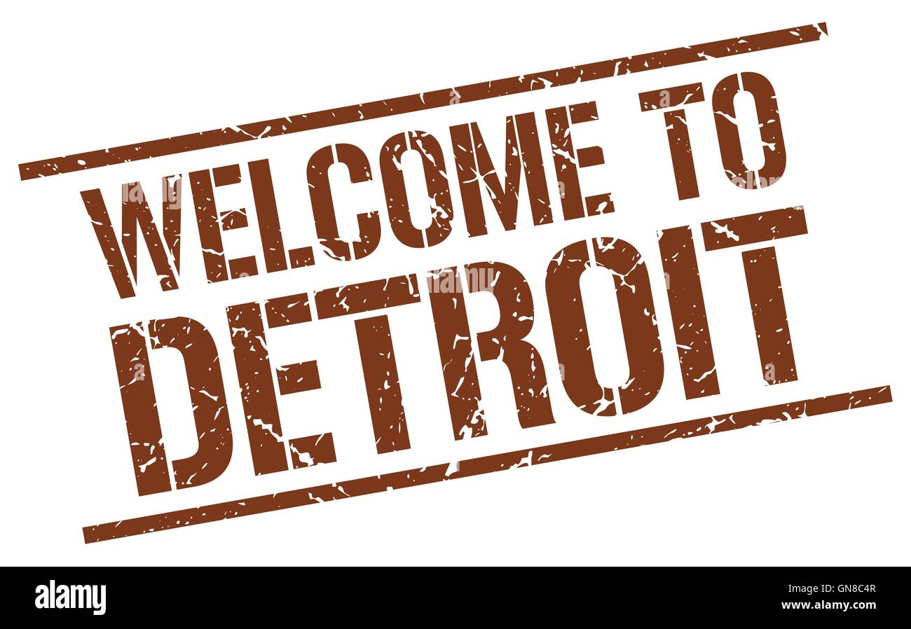 welcome to Detroit stamp Stock Vector Image & Art - Alamy