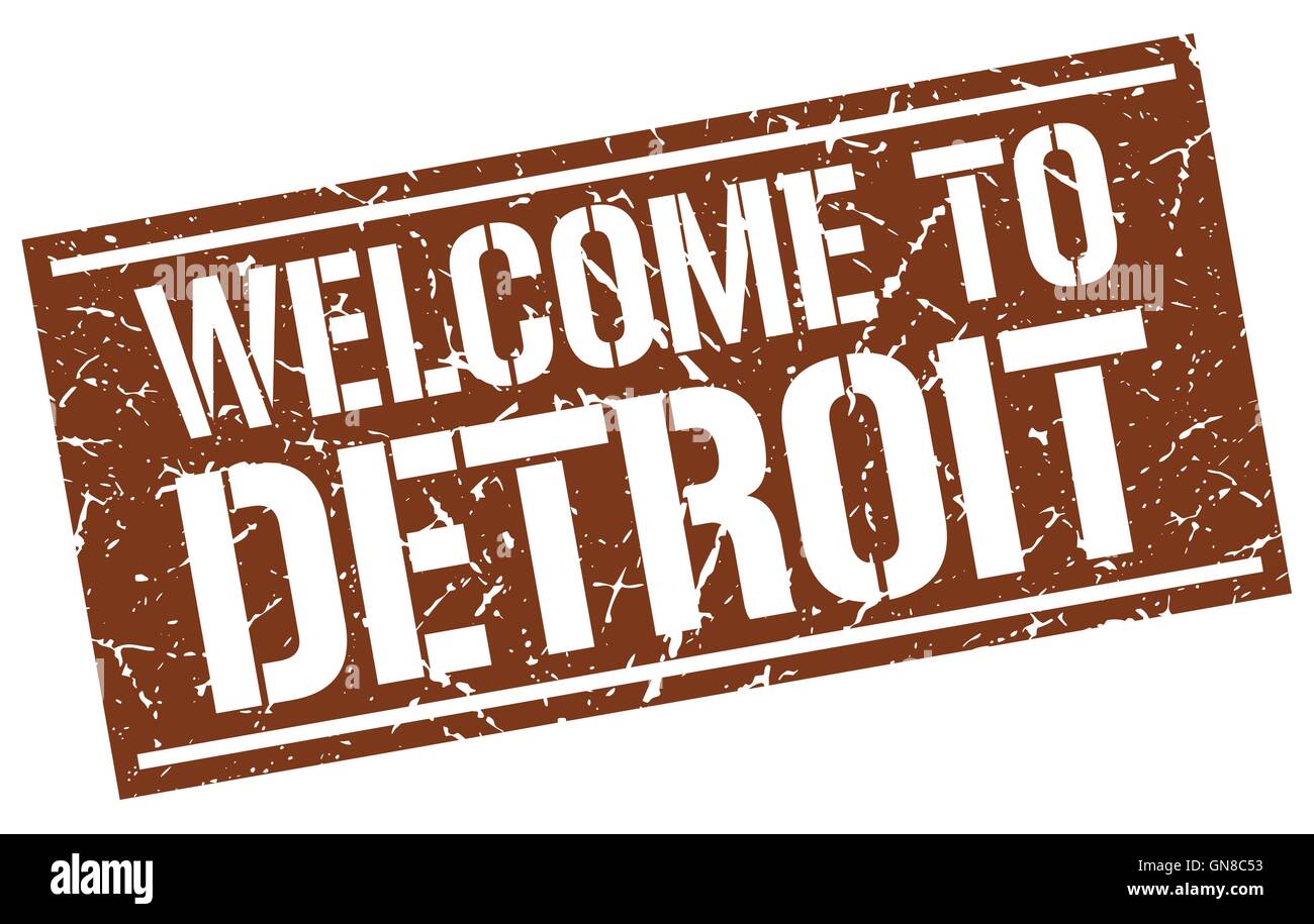 welcome to Detroit stamp Stock Vector Image & Art - Alamy