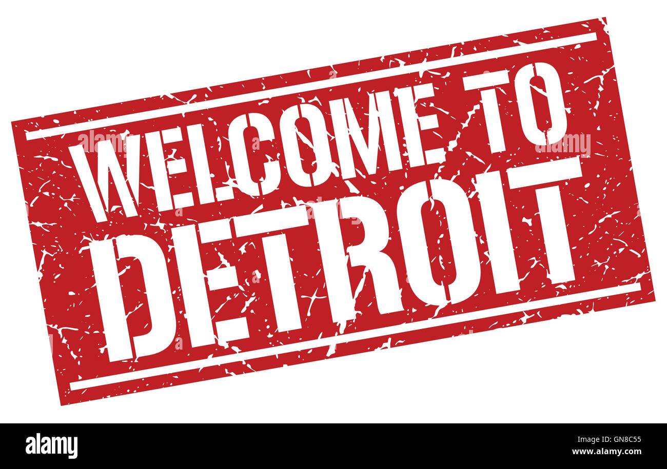 welcome to Detroit stamp Stock Vector Image & Art - Alamy