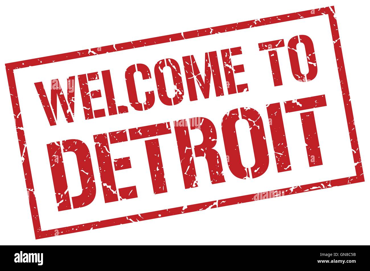 welcome to Detroit stamp Stock Vector Image & Art - Alamy