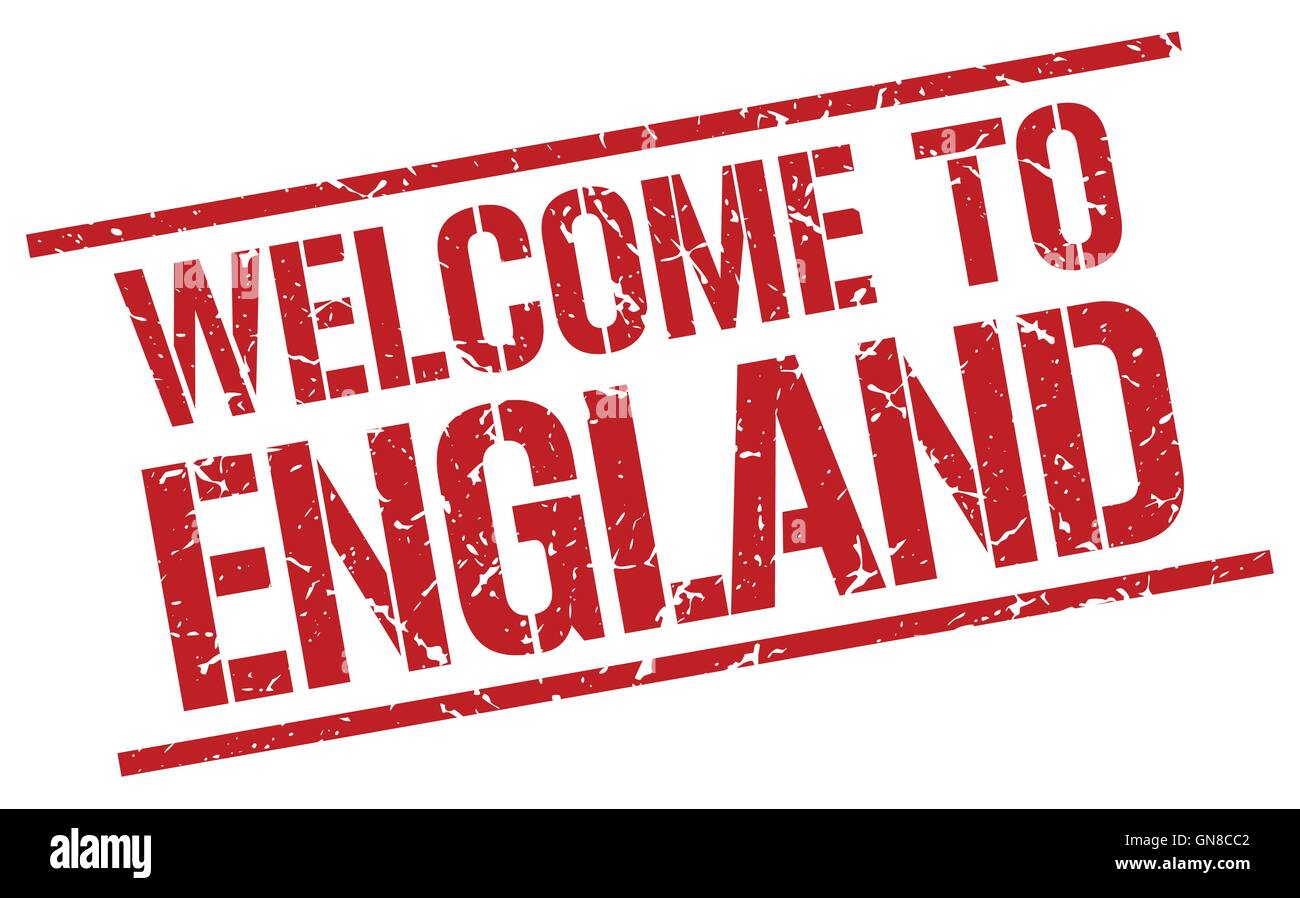 Welcome england stamp hi-res stock photography and images - Alamy
