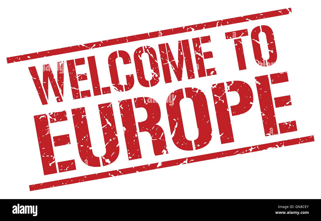 welcome to europe stamp Stock Vector Image & Art - Alamy