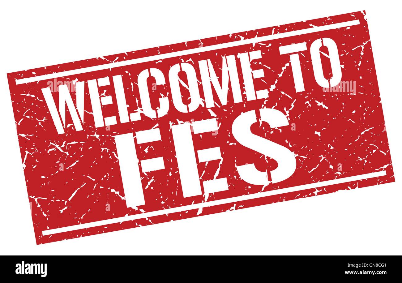 welcome to Fes stamp Stock Vector Image & Art - Alamy
