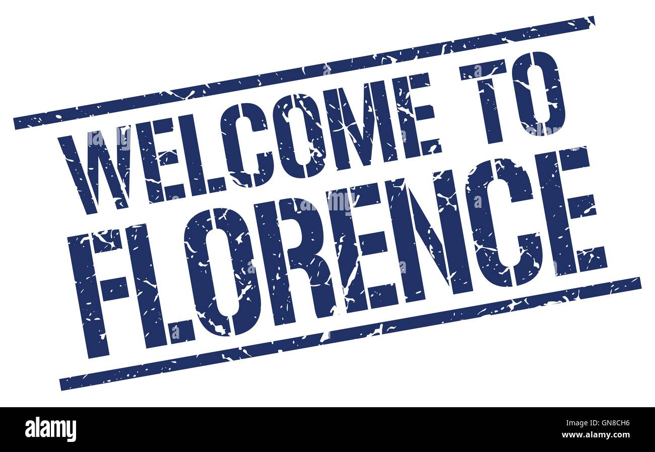 welcome to Florence stamp Stock Vector Image & Art - Alamy
