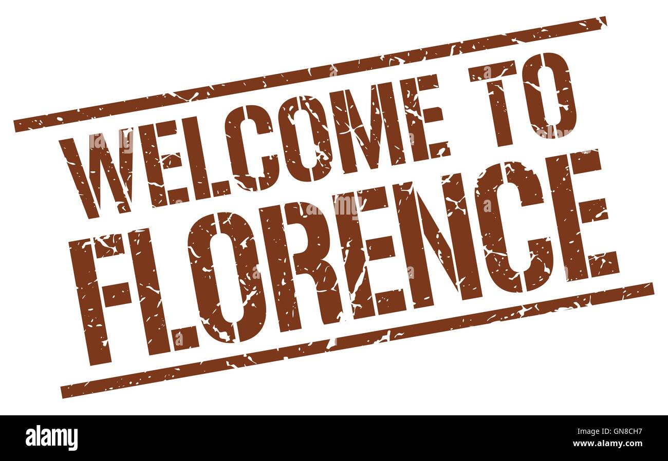 welcome to Florence stamp Stock Vector Image & Art - Alamy