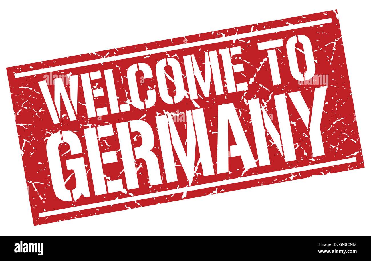 welcome to Germany stamp Stock Vector Image & Art - Alamy