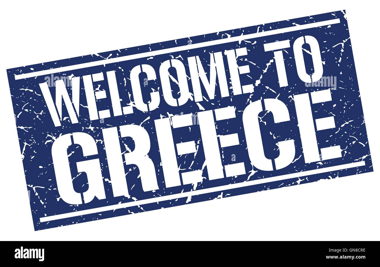 welcome to Greece stamp Stock Vector Image & Art - Alamy