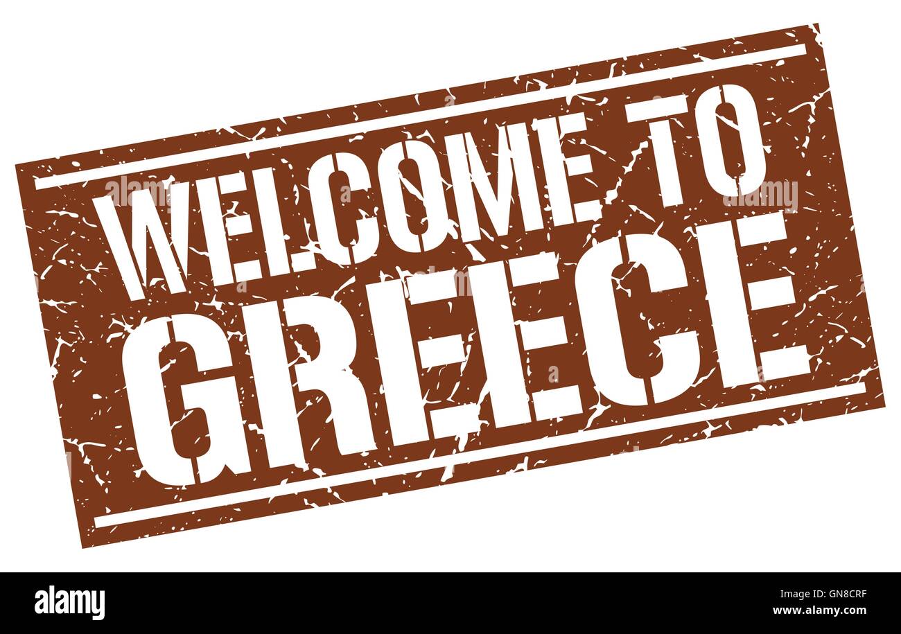 welcome to Greece stamp Stock Vector Image & Art - Alamy