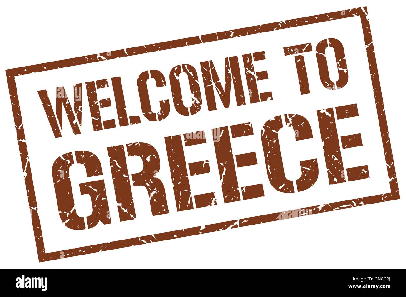 welcome to Greece stamp Stock Vector Image & Art - Alamy