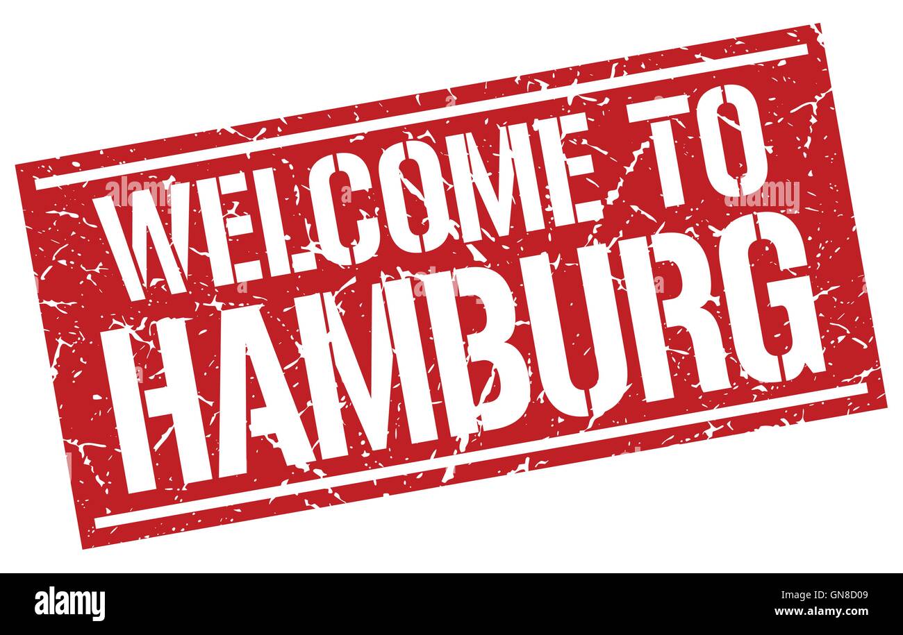 welcome to Hamburg stamp Stock Vector Image & Art - Alamy
