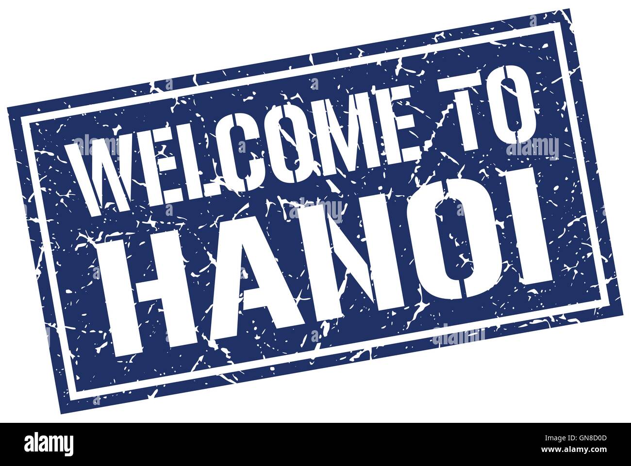 welcome to Hanoi stamp Stock Vector Image & Art - Alamy