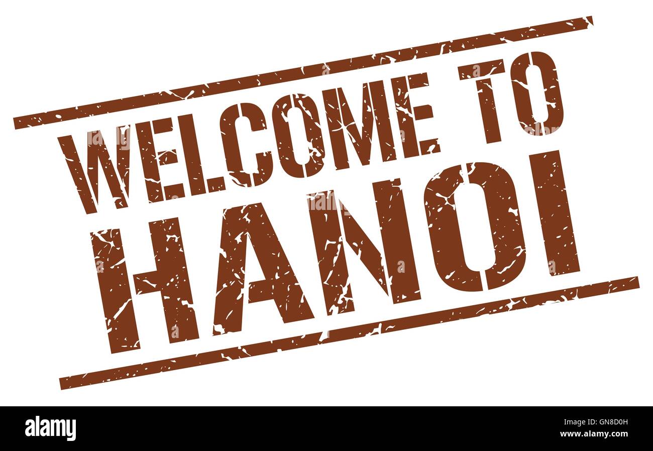 welcome to Hanoi stamp Stock Vector Image & Art - Alamy