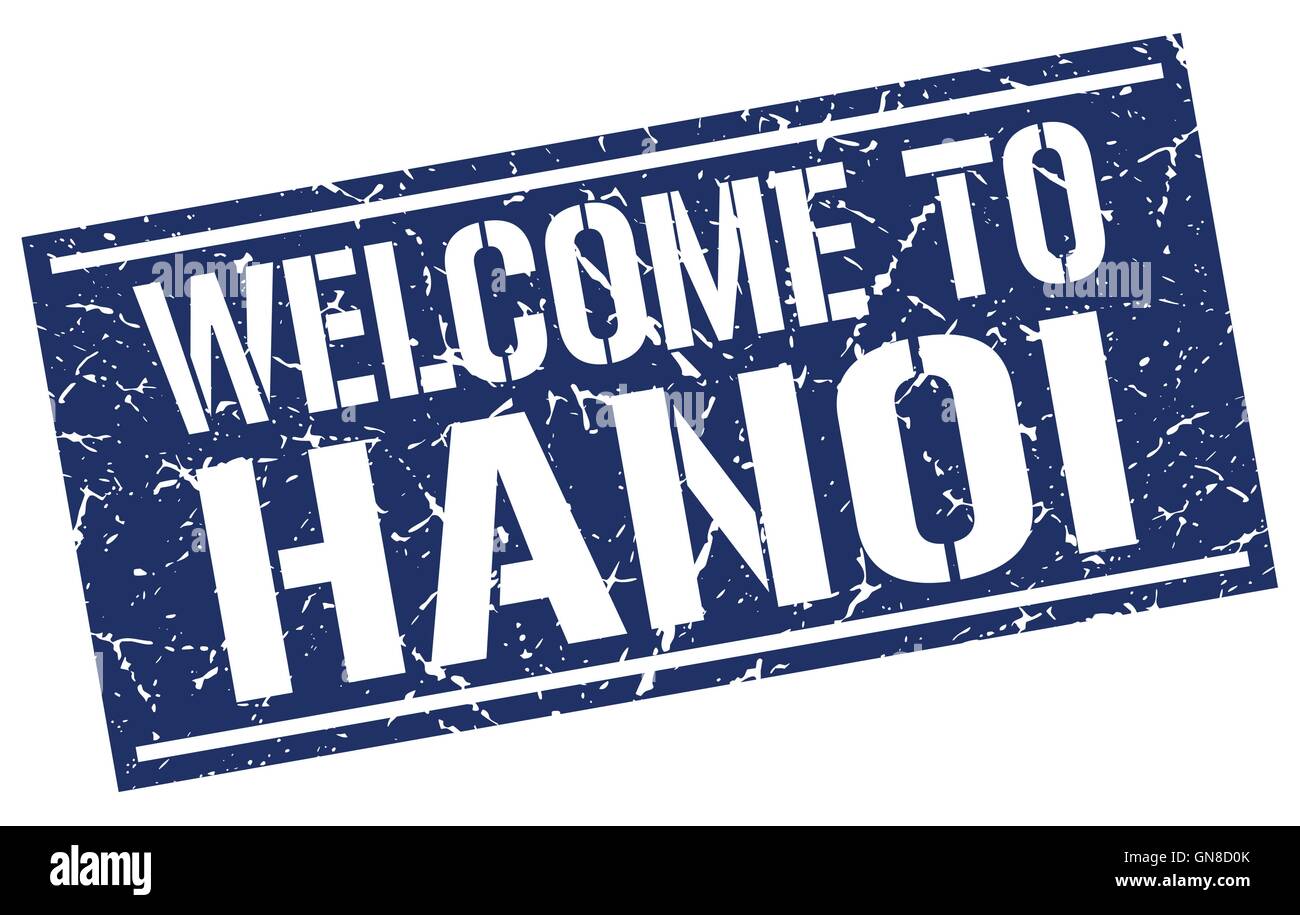 welcome to Hanoi stamp Stock Vector Image & Art - Alamy