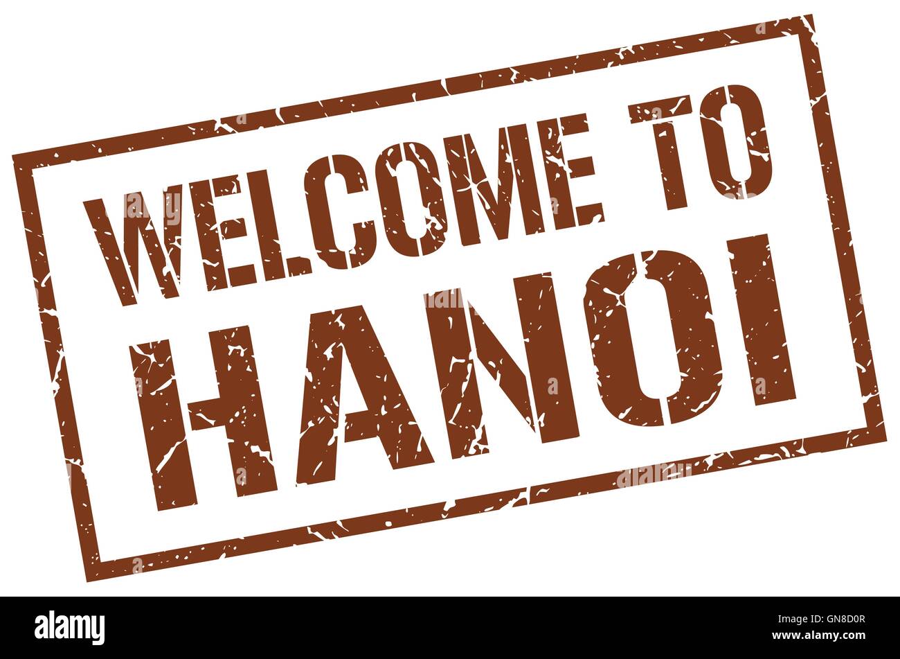welcome to Hanoi stamp Stock Vector Image & Art - Alamy