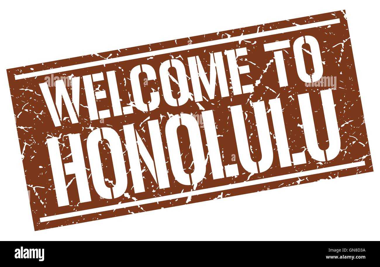 welcome to Honolulu stamp Stock Vector Image & Art - Alamy