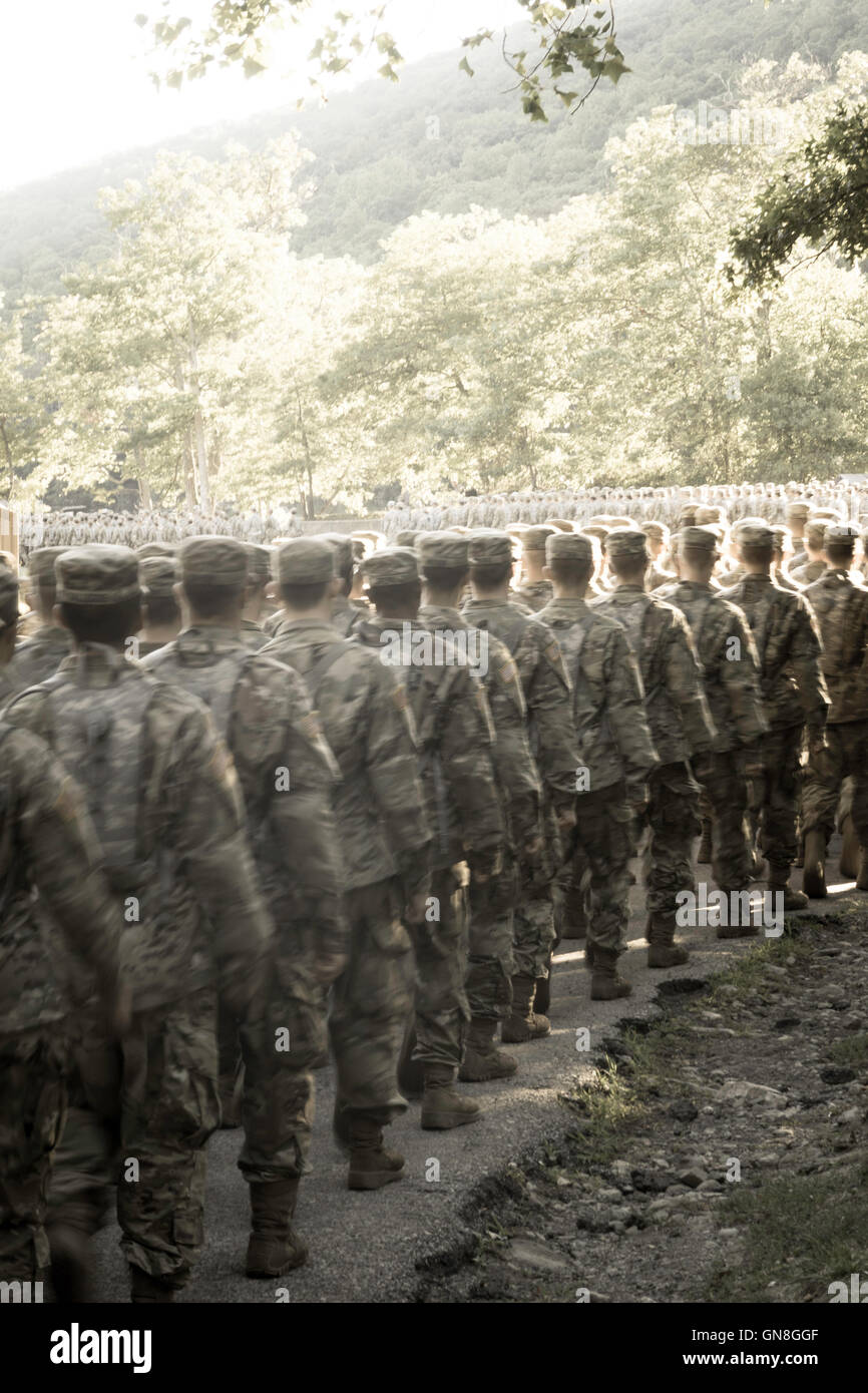 Cadet Formation at Camp Buckner, United States Military Academy, West ...