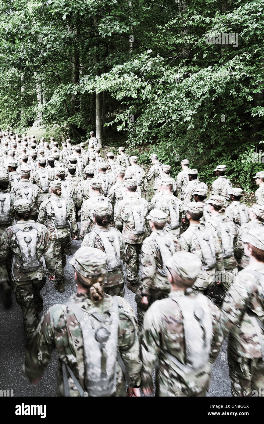 Cadet Formation at Camp Buckner, United States Military Academy, West ...